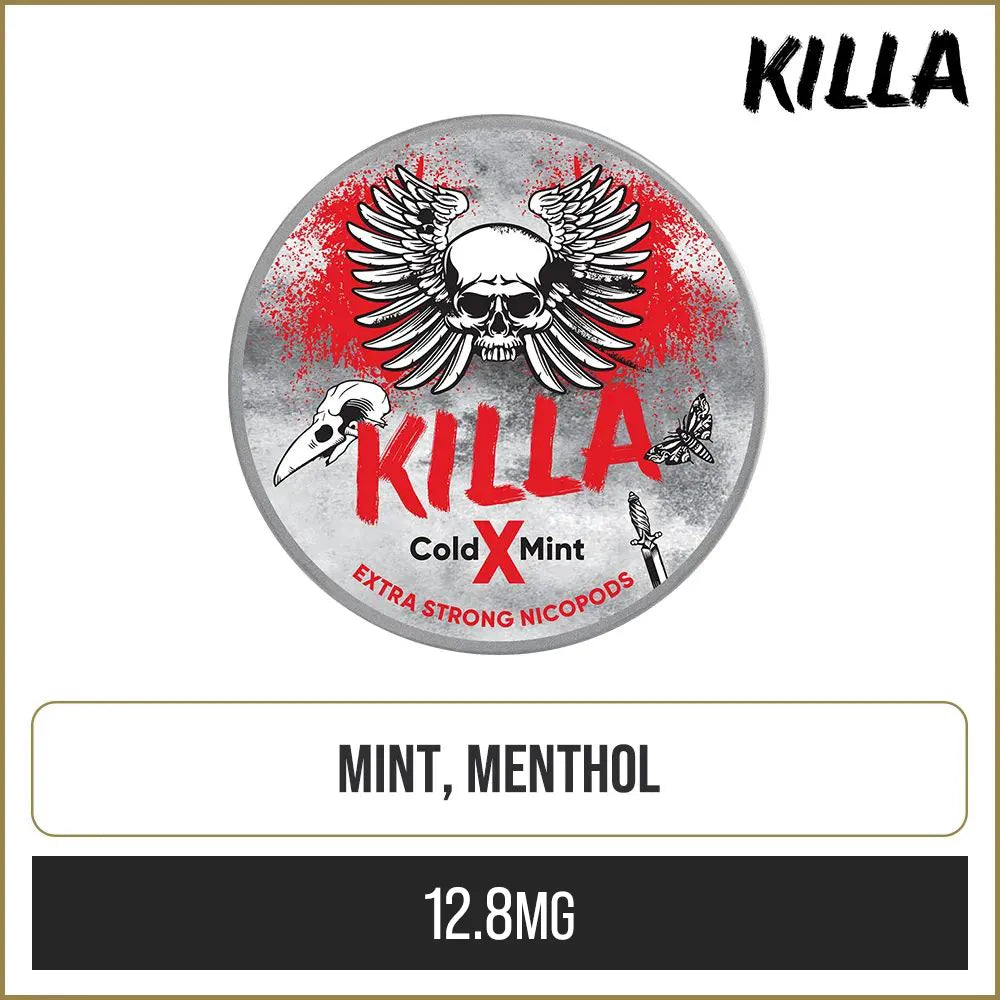 Buy Killa Cold X Mint Nicopod Nicotine Pouches Online