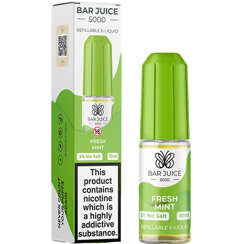 Buy Bar Juice 5000 Fresh Mint E-Liquids | 3 For £10