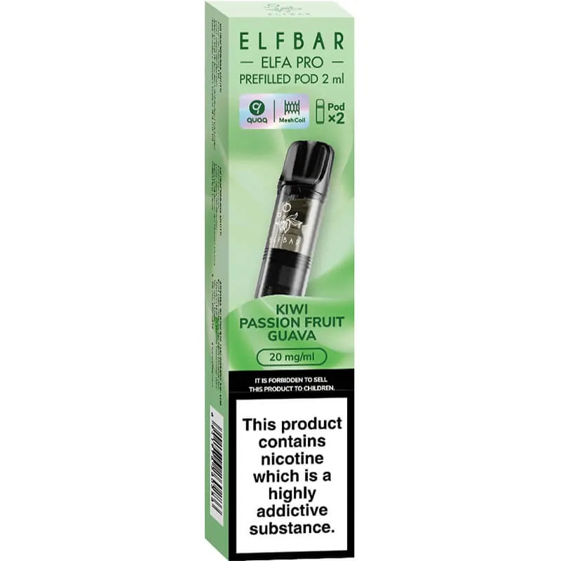 Buy Elf Bar ELFA PRO Kiwi Passion Fruit Guava Pods Online