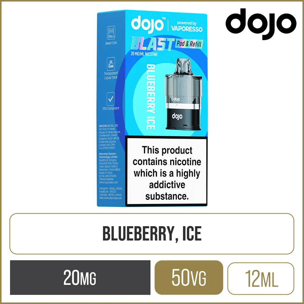 Buy Blueberry Ice DOJO Blast 6000 Pods - Free Delivery