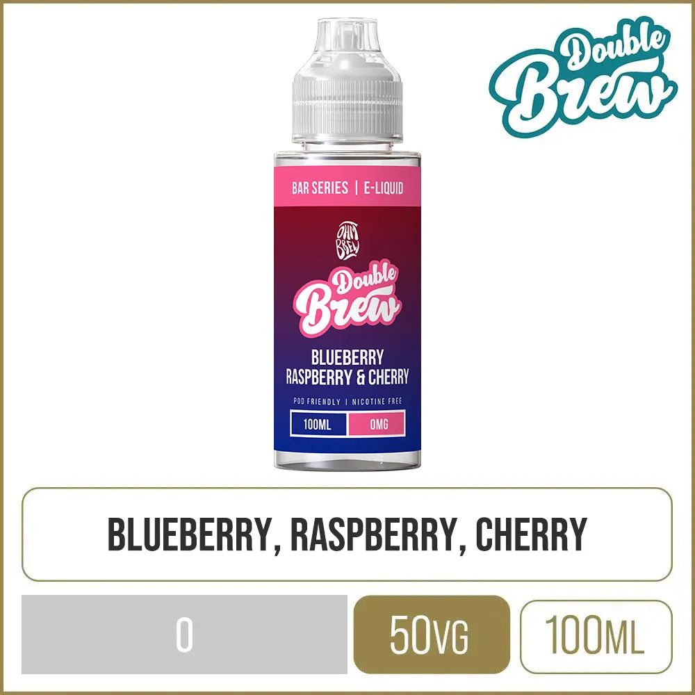 Buy Double Brew Blueberry Raspberry Cherry E-Liquid 100ml