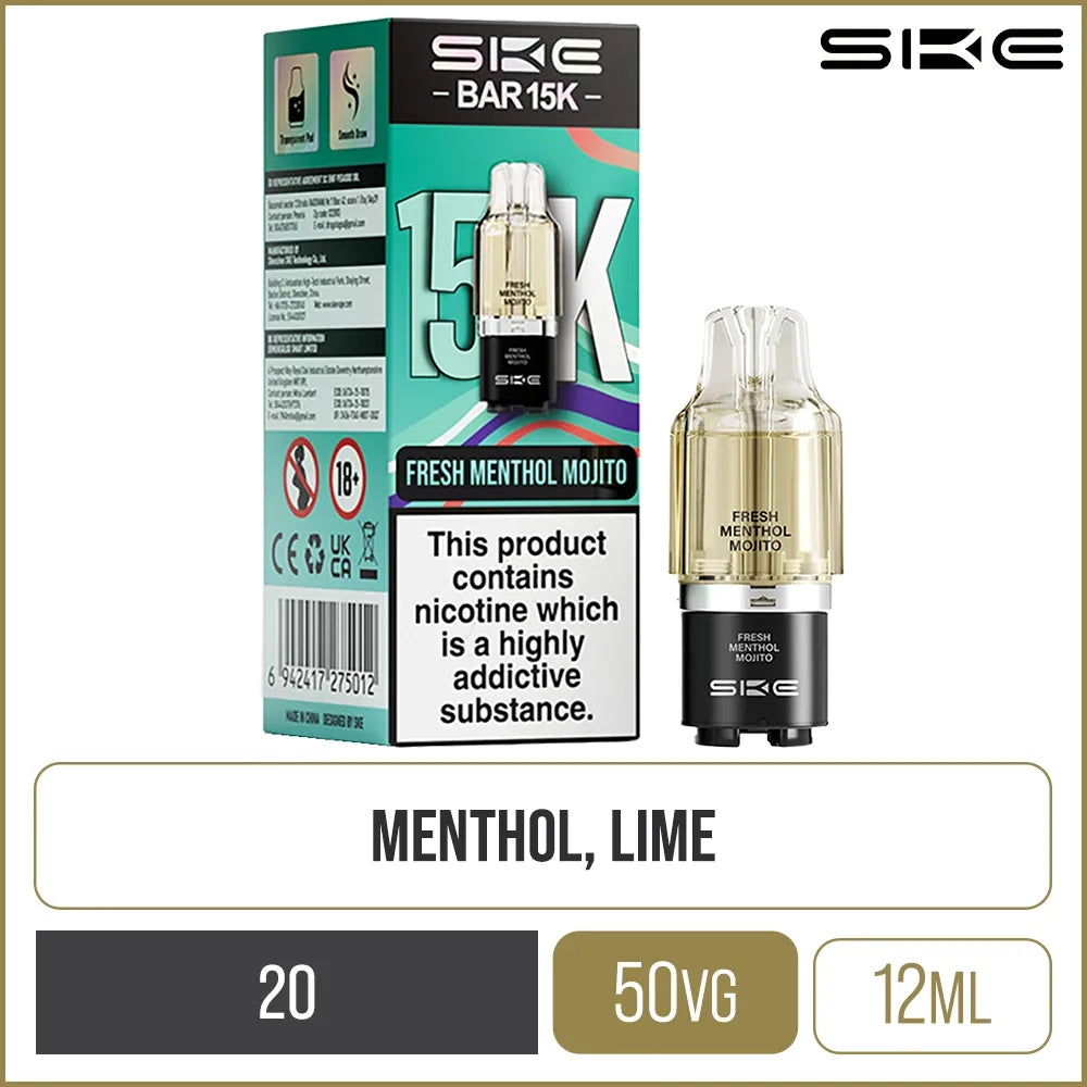 Buy Menthol Mojito SKE Bar 15K Pods Online - Free Delivery
