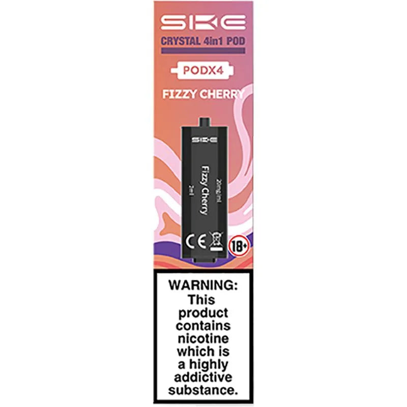 Fizzy Cherry SKE Crystal 4in1 Pod Four Pack | 2 For £15