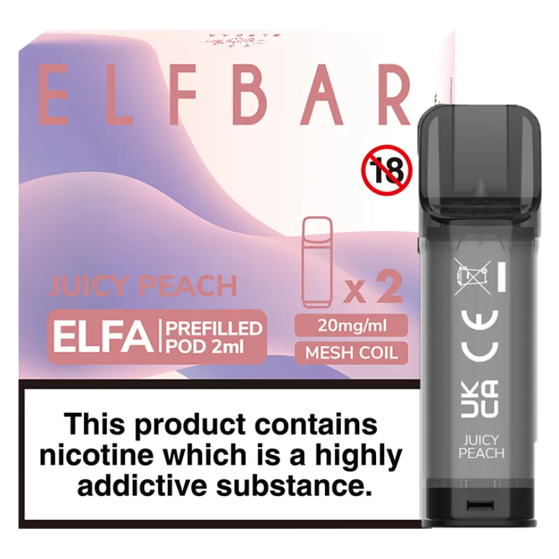 Elf Bar ELFA Juicy Peach Pods 2 Pack