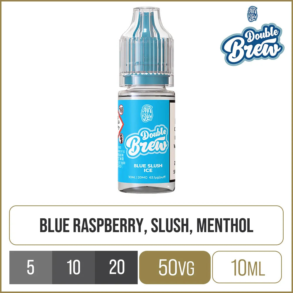 Double Brew Blue Slush Ice E-Liquids | 3 For £10 | 5 For £15