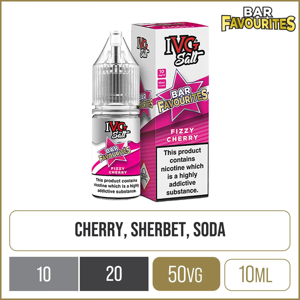 Buy IVG Salts Bar Favourites Fizzy Cherry E-Liquids Online