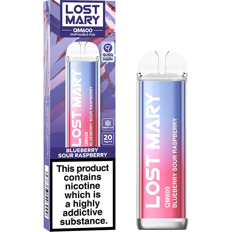 Lost Mary QM600 Blueberry Sour Raspberry Disposable Vape Lost Mary QM600 Blueberry Sour Raspberry Disposable Vape